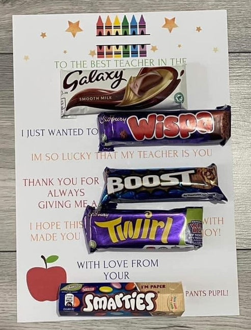 DIGITAL FILE - Teacher Appreciation Chocolate Bar Board File – The ...